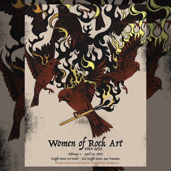 Women of Rock Art show poster by Subterranean Prints – Haight Street ...